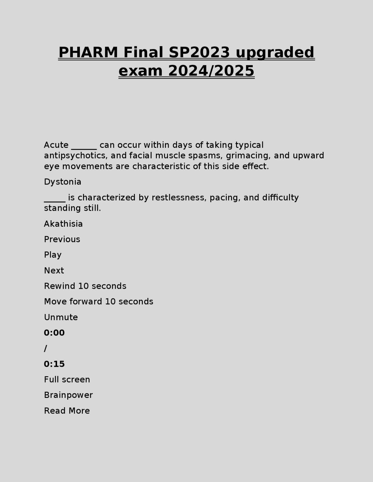 Pharmacology Final Exam 2024/2025 | Exams Nursing | Docsity
