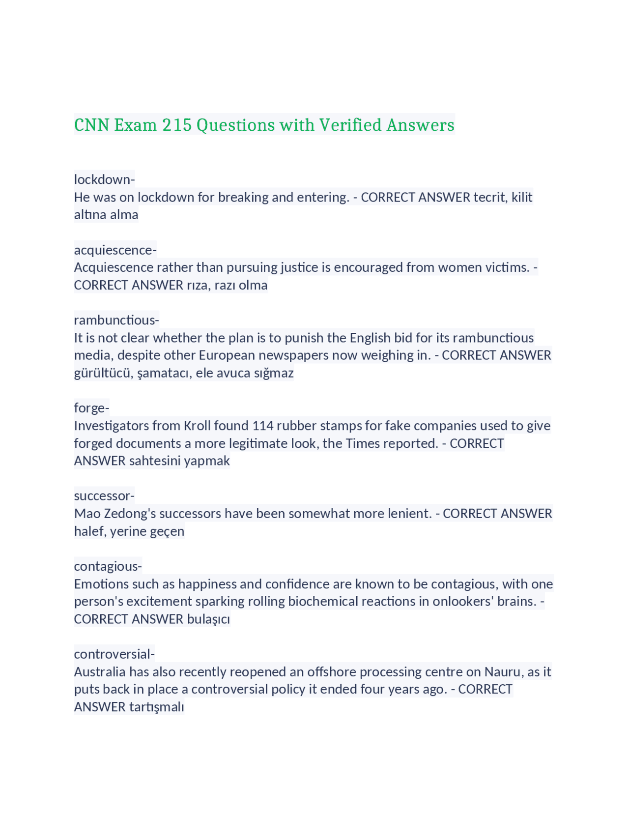 Navigating the Volatile Business Environment | Exams Nursing | Docsity