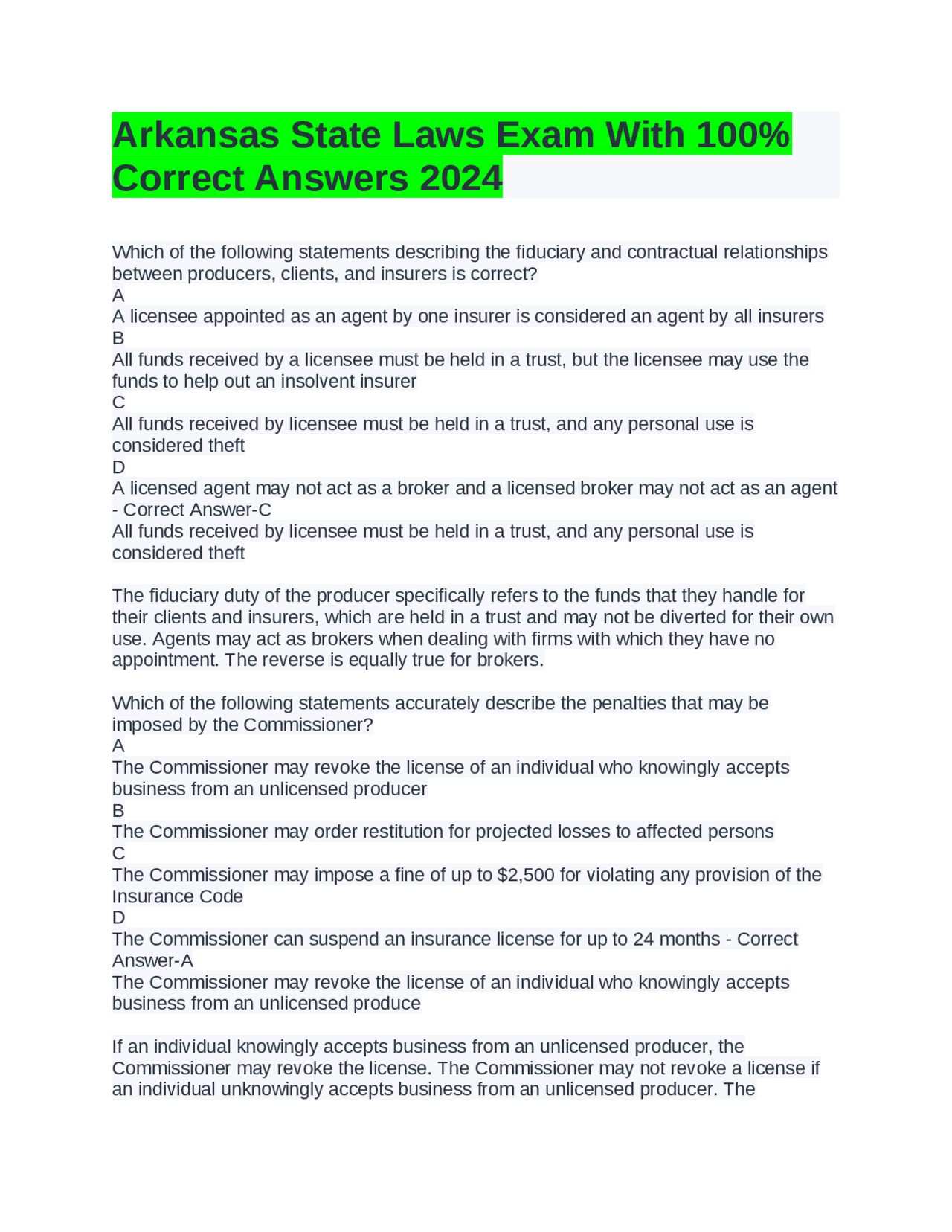 Insurance Licensing Exam and Regulations in Arkansas | Exams Advanced ...