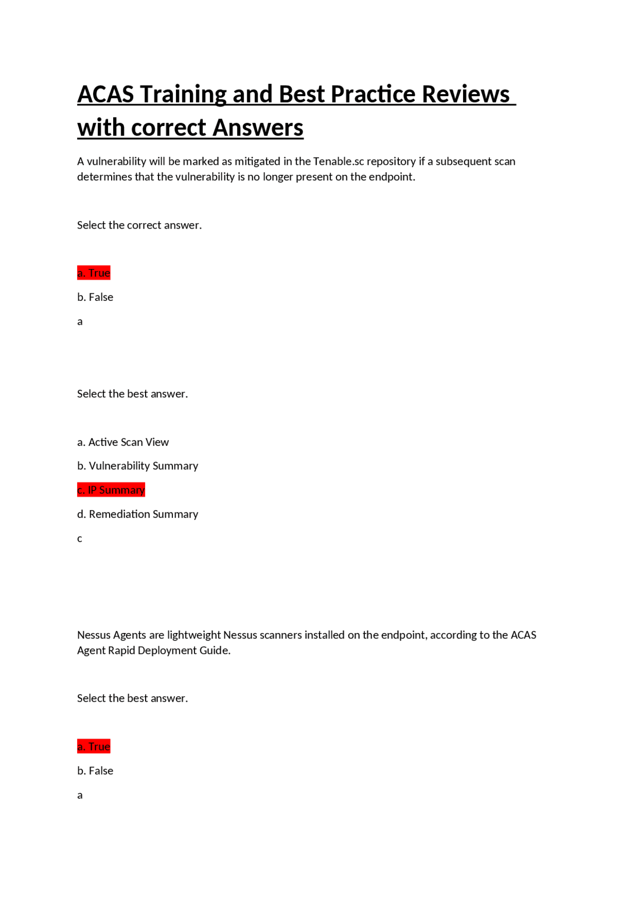 ACAS Vulnerability Scanning and Remediation | Exams Business Ethics ...