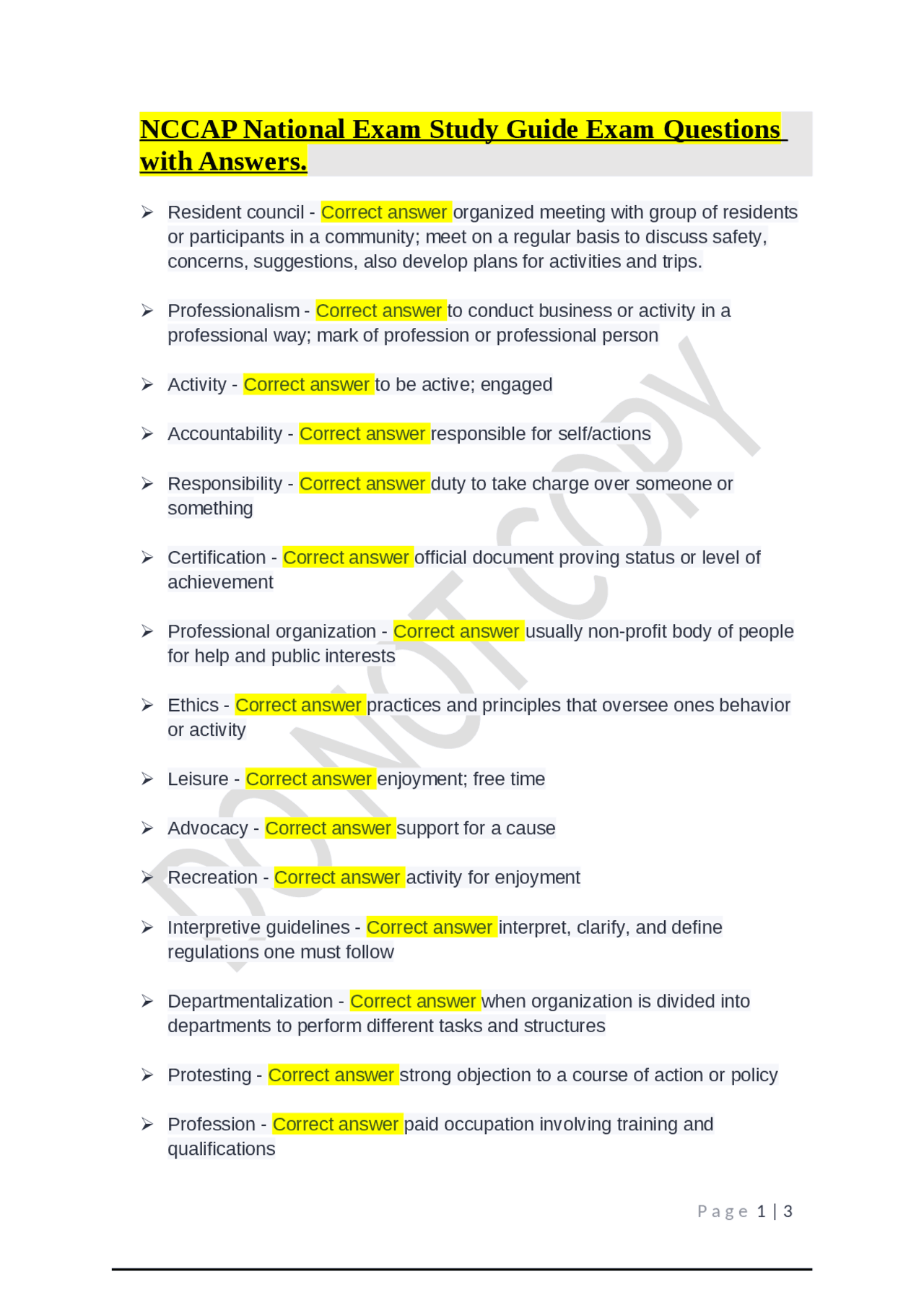 NCCAP National Exam Study Guide: Key Concepts and Terminology | Exams ...