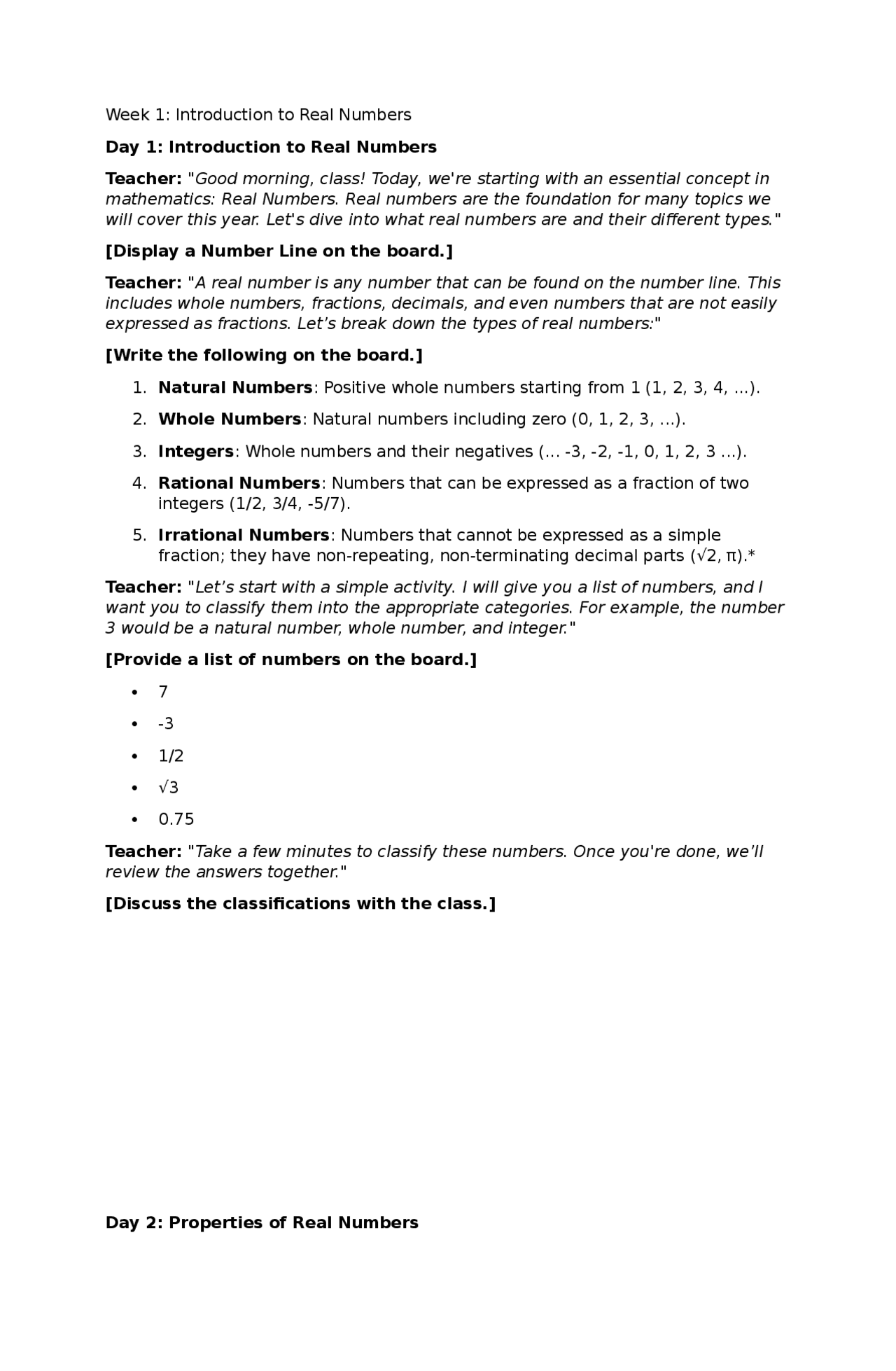 INTRODUCTION TO REAL NUMBERS | Summaries Complex Numbers Theory | Docsity
