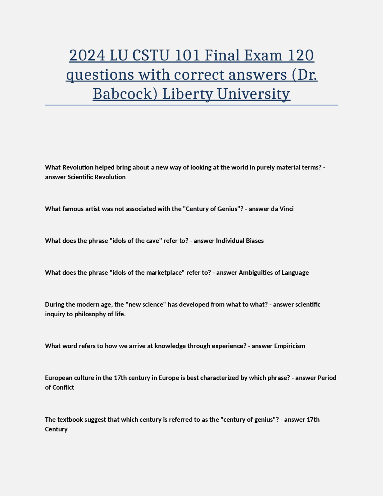 Exploring the Intellectual Developments of the Modern Western World ...