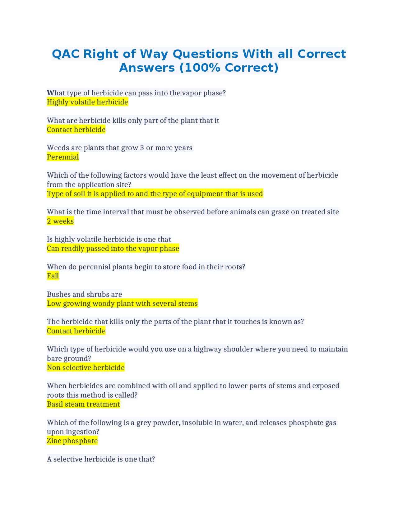 Comprehensive Guide to Right-of-Way Weed and Pest Control | Exams ...