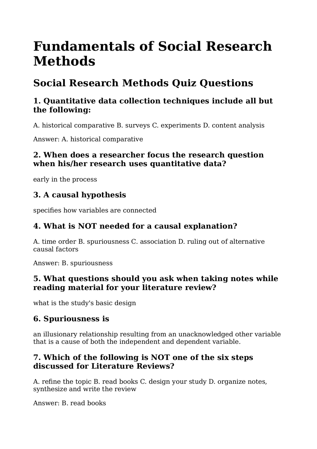 Social Research Methods: Quantitative and Qualitative Approaches ...