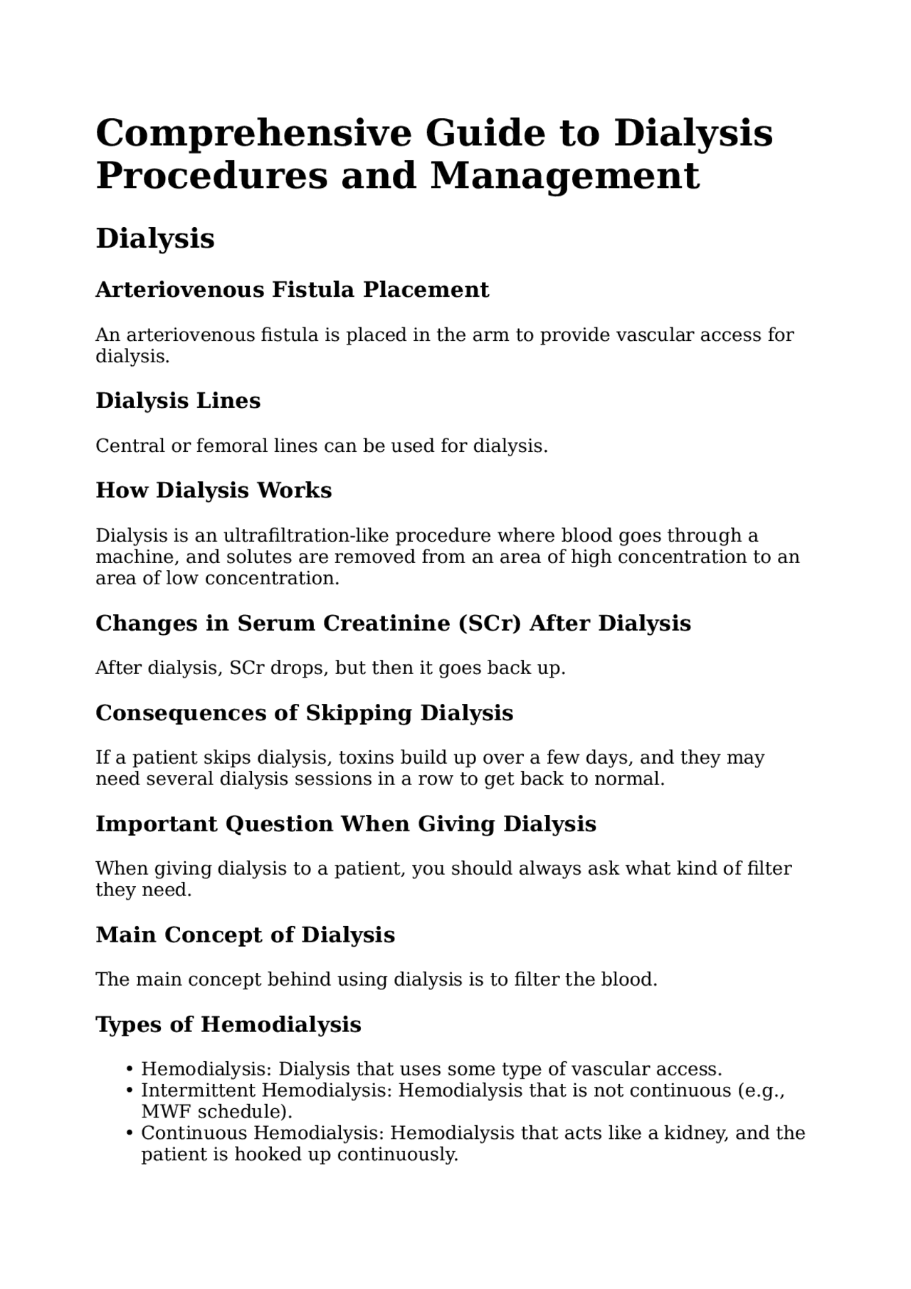 Dialysis: Understanding the Fundamentals and Managing Complications ...