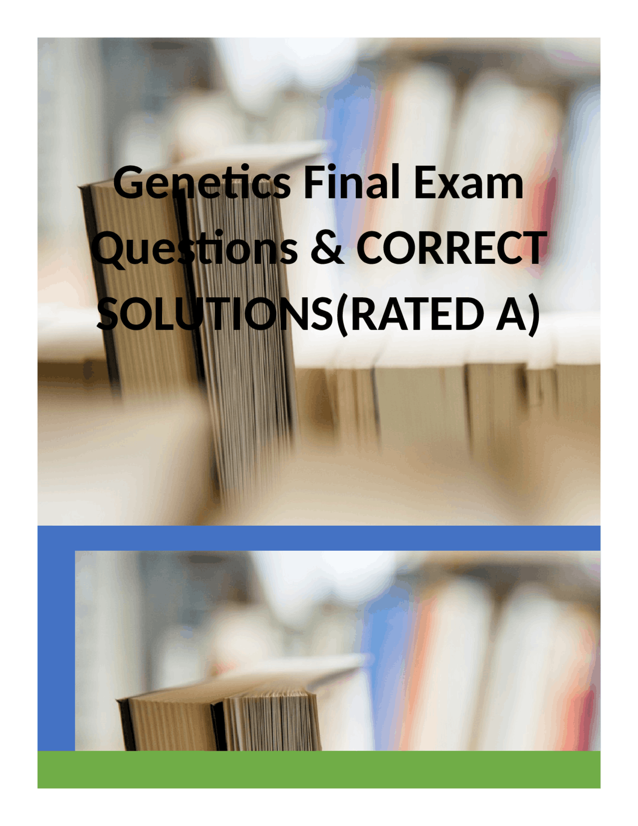 Genetics Concepts and Principles | Exams Human Genetics | Docsity
