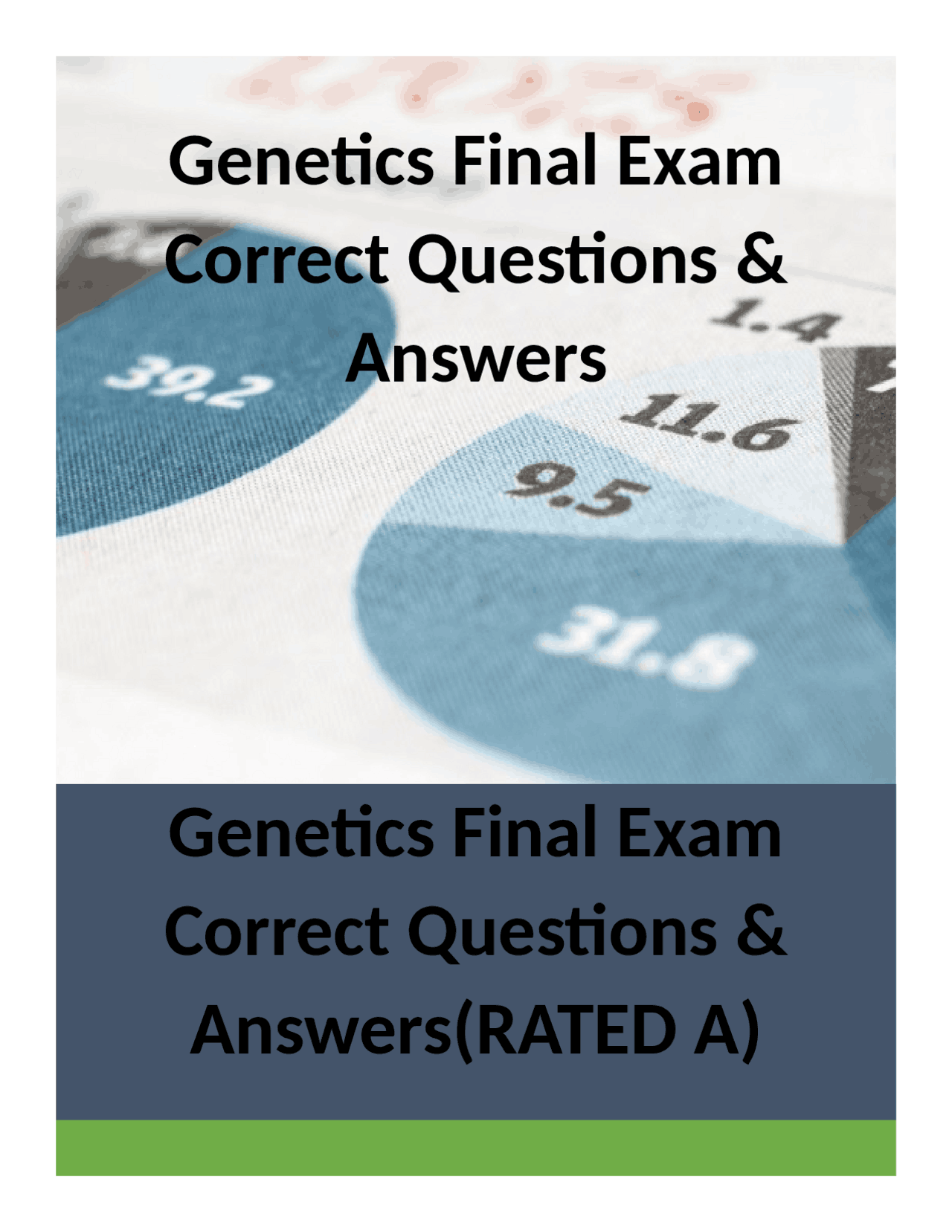 Genetics Final Exam Correct Questions & Answers | Exams Human Genetics ...
