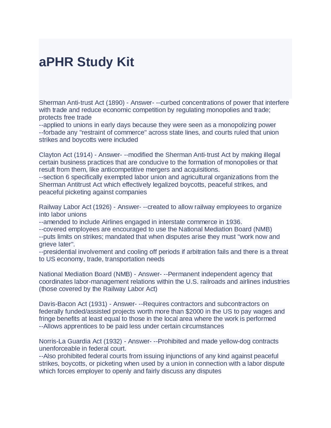 aPHR Study Kit Questions with correct Answers | Exams Advanced ...