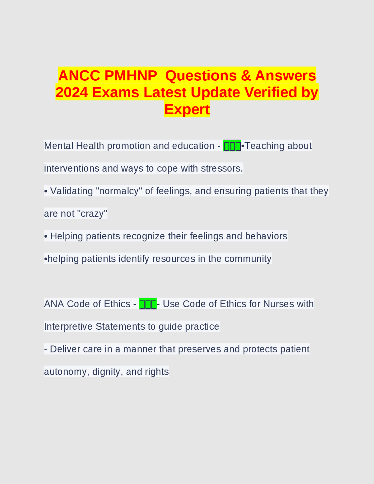 ANCC PMHNP Exam Preparation: Comprehensive Guide to Mental Health ...