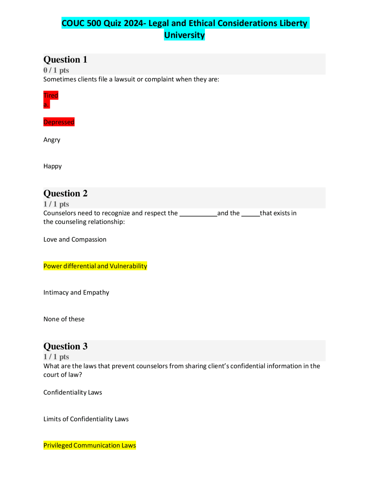 Legal and Ethical Considerations in Counseling | Exams Medical ethics ...