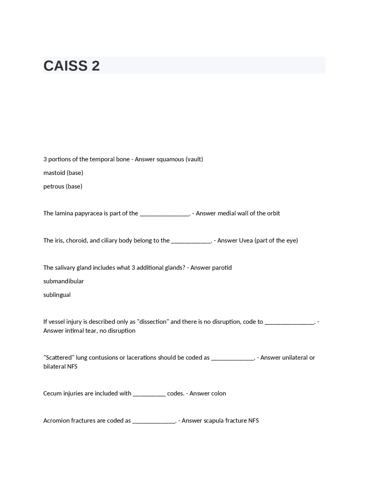 Comprehensive Coding Guide for Trauma Injuries | Exams Nursing | Docsity