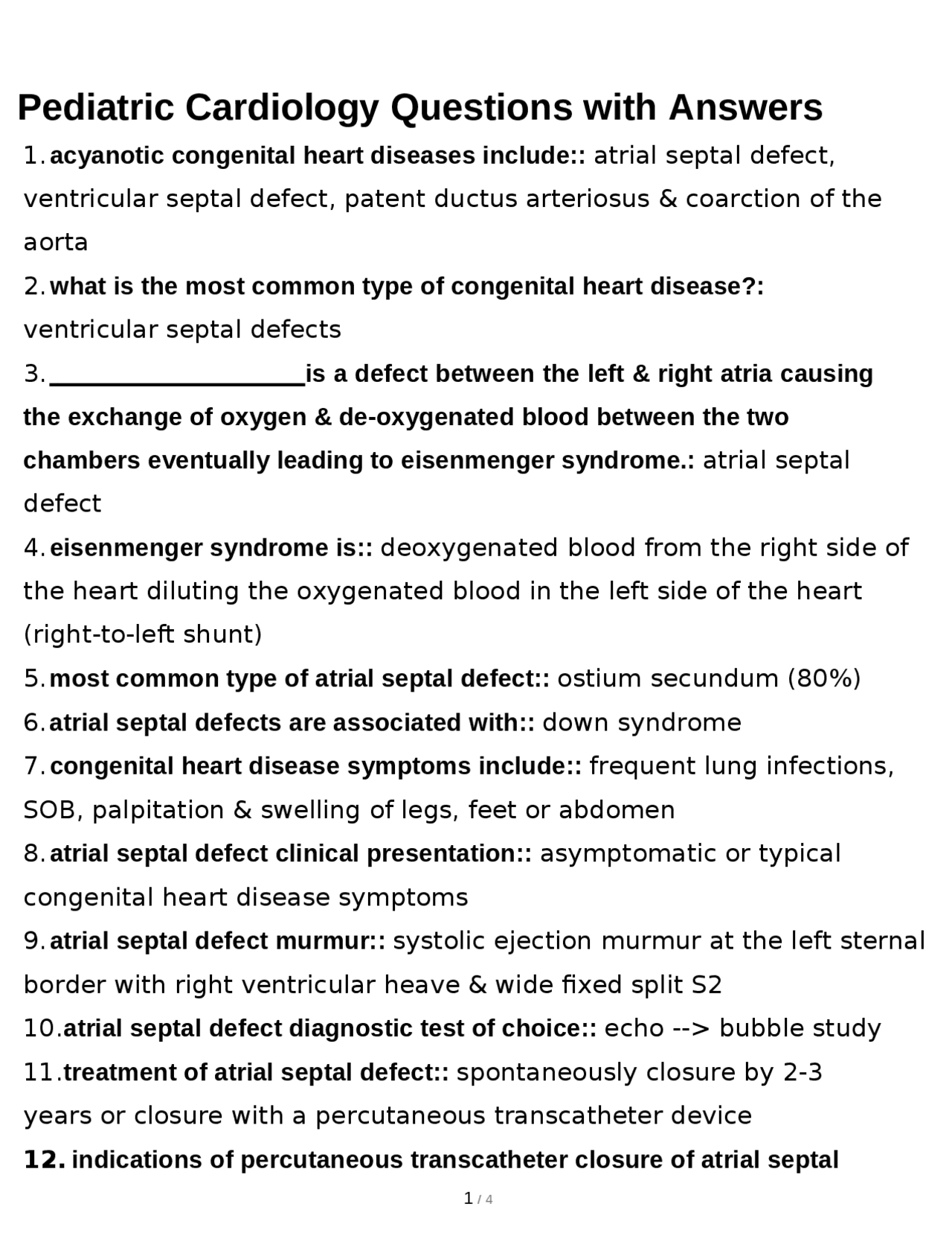 Pediatric Cardiology: Congenital Heart Diseases and Their Management ...