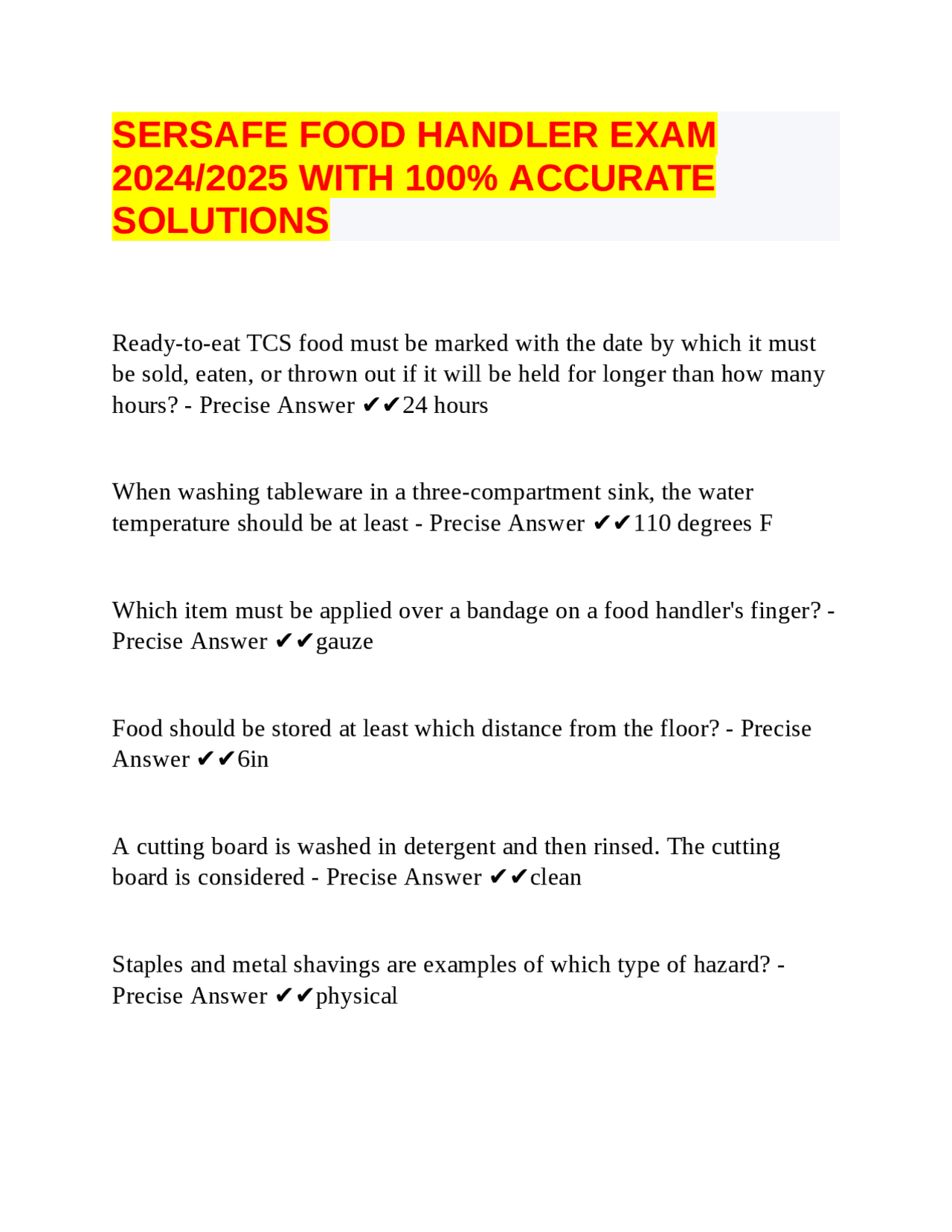 Food Safety Exam Preparation: Comprehensive Guide for Aspiring Food ...