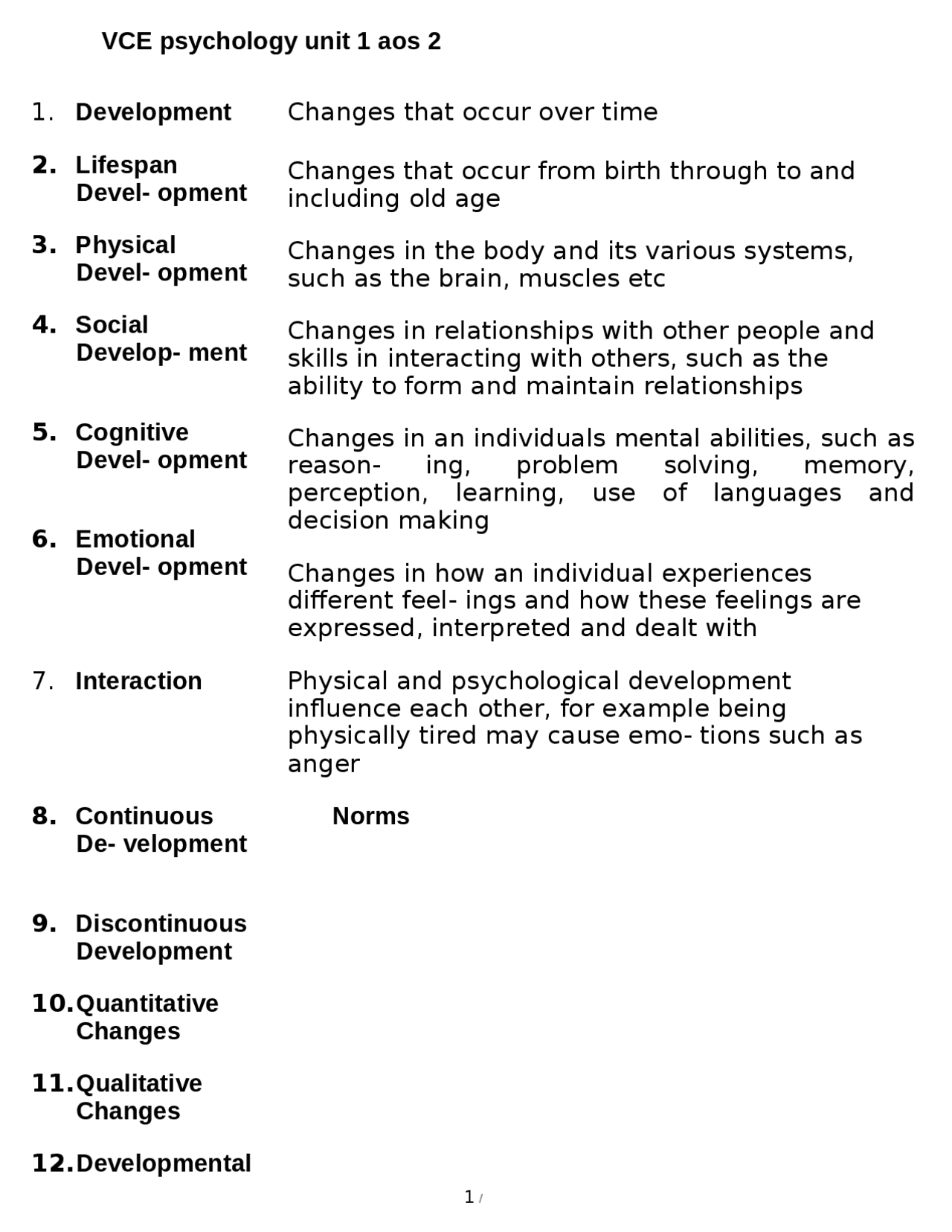 Lifespan Development: A Comprehensive Overview | Exams Psychology | Docsity