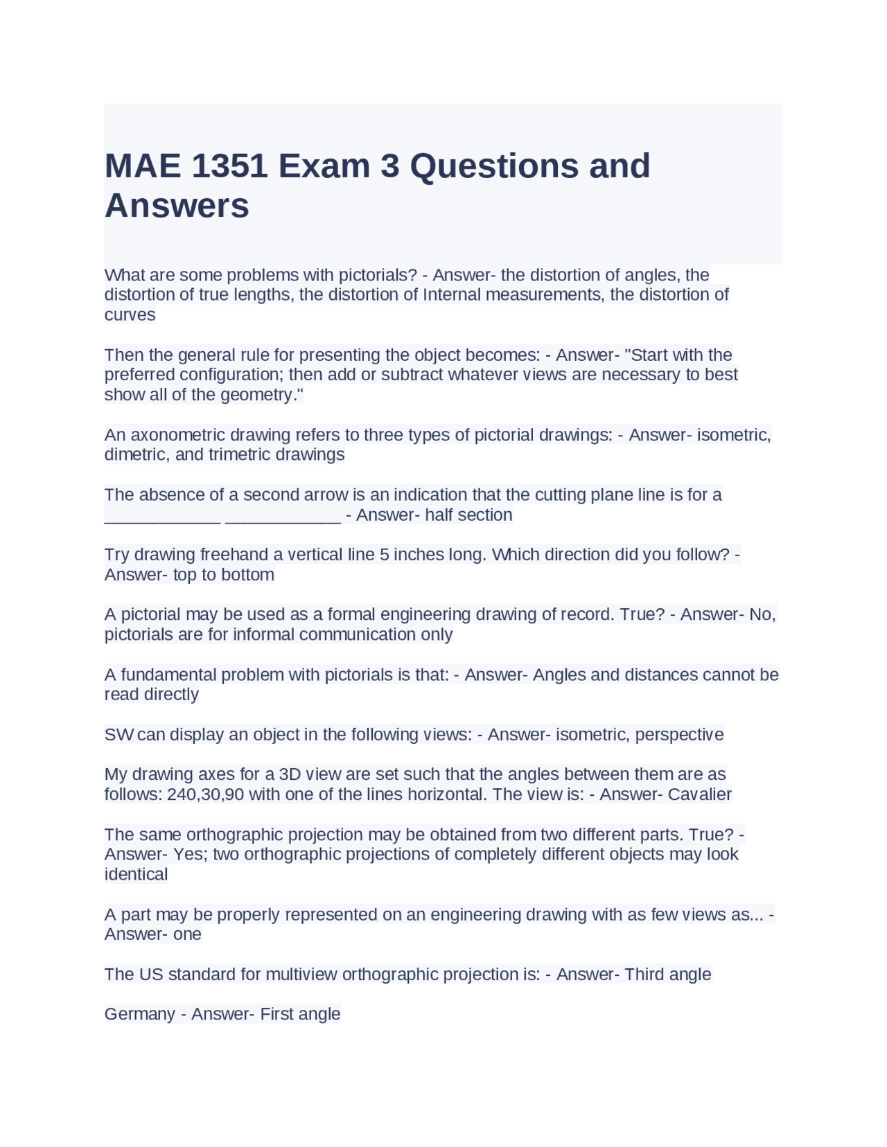 Engineering Drawing Principles and Practices | Exams Advanced Education ...