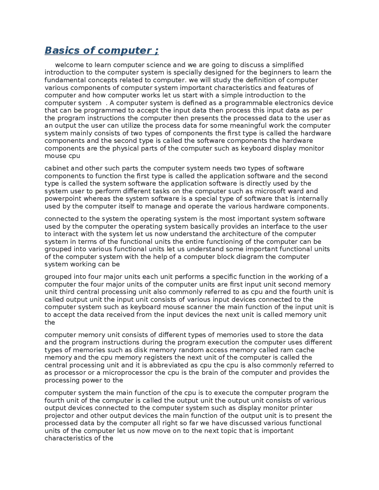 Introduction to Computer Systems: Fundamentals and Key Concepts ...