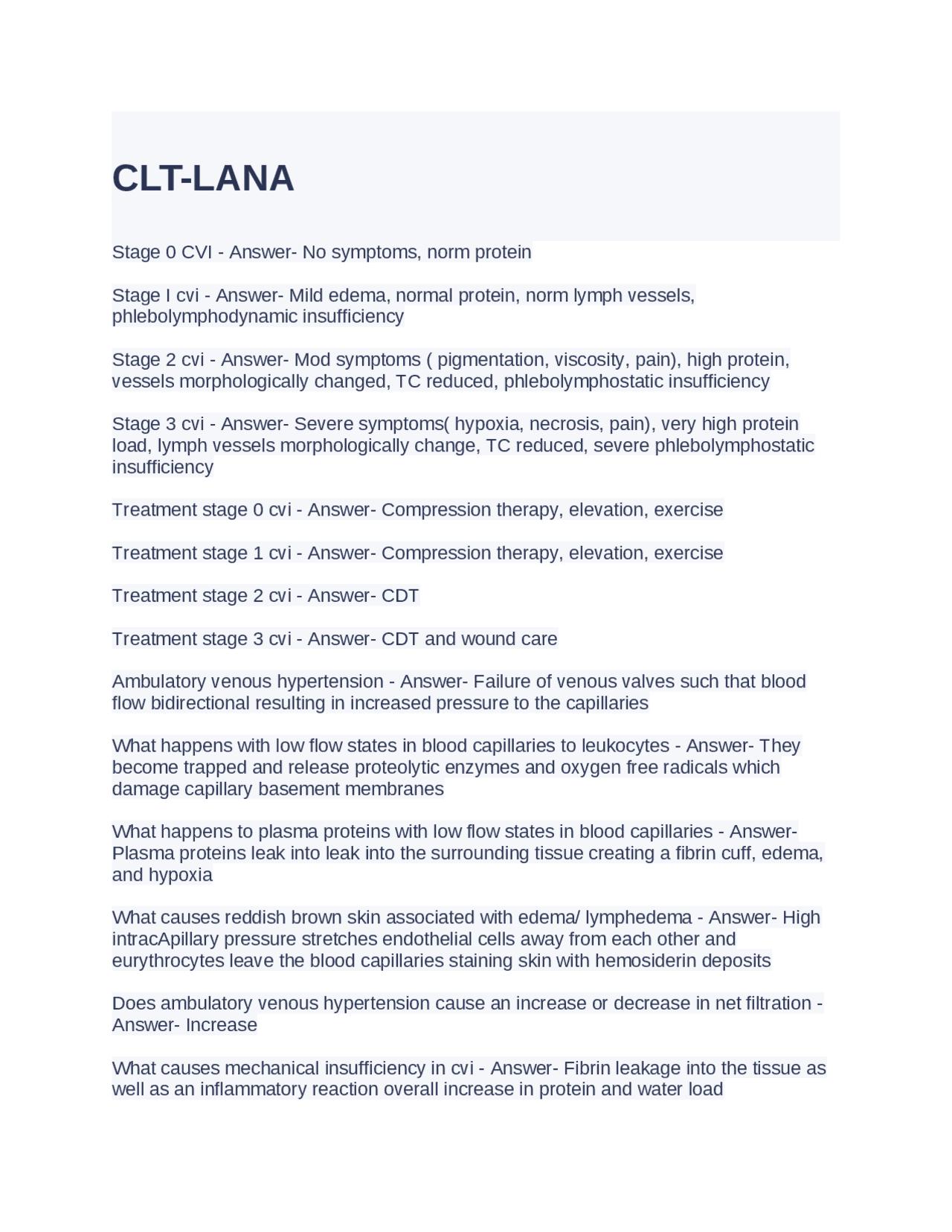 Chronic Venous Insufficiency (CVI) and Lymphedema: Stages, Symptoms ...