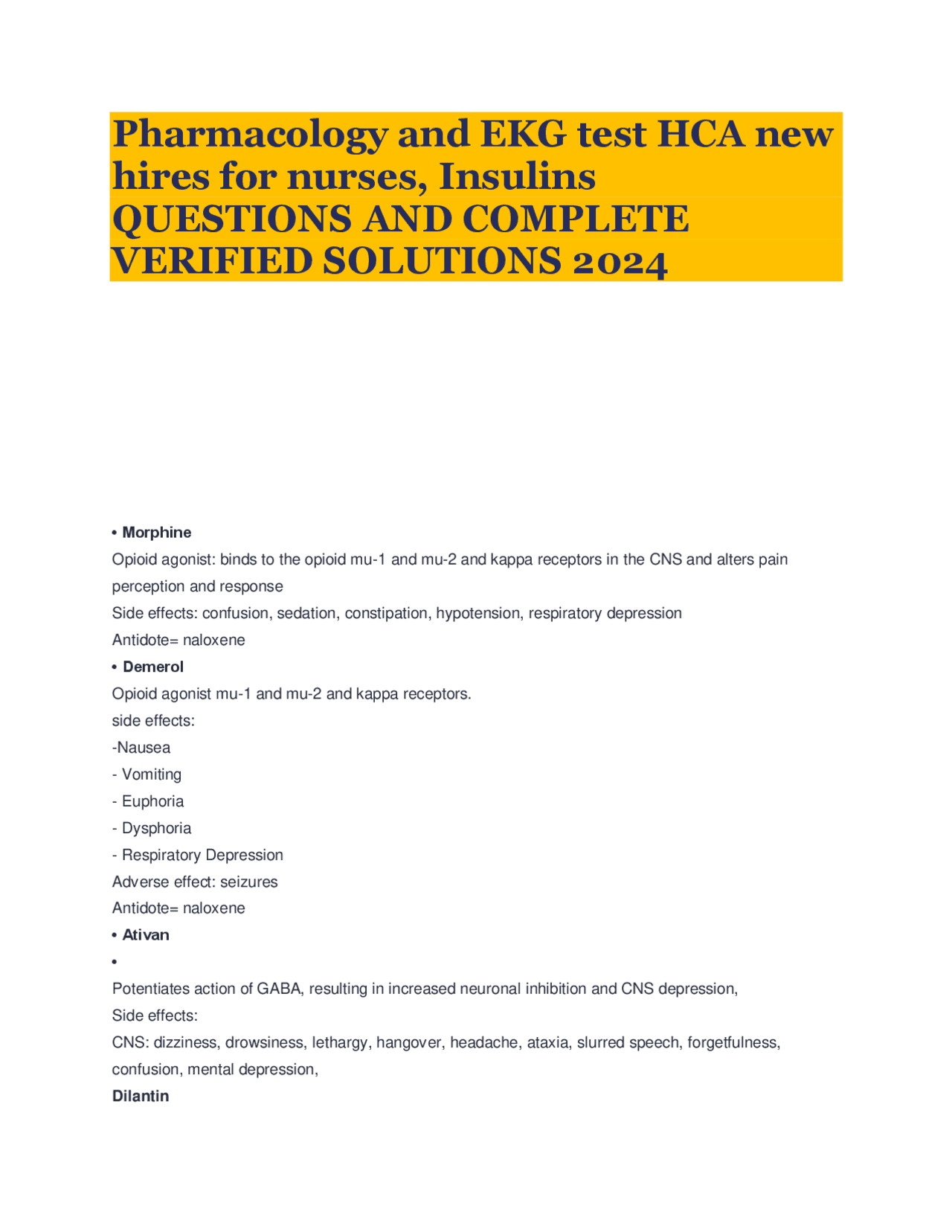 Pharmacology and EKG Test for Nurses: Comprehensive Guide to ...