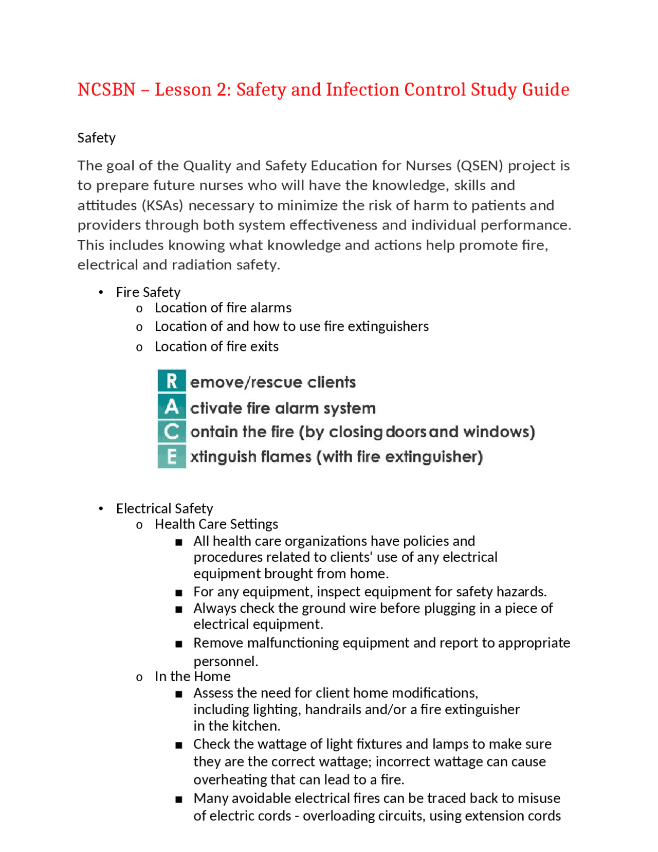 Health and Safety Protocols in Healthcare Settings | Exams Nursing ...