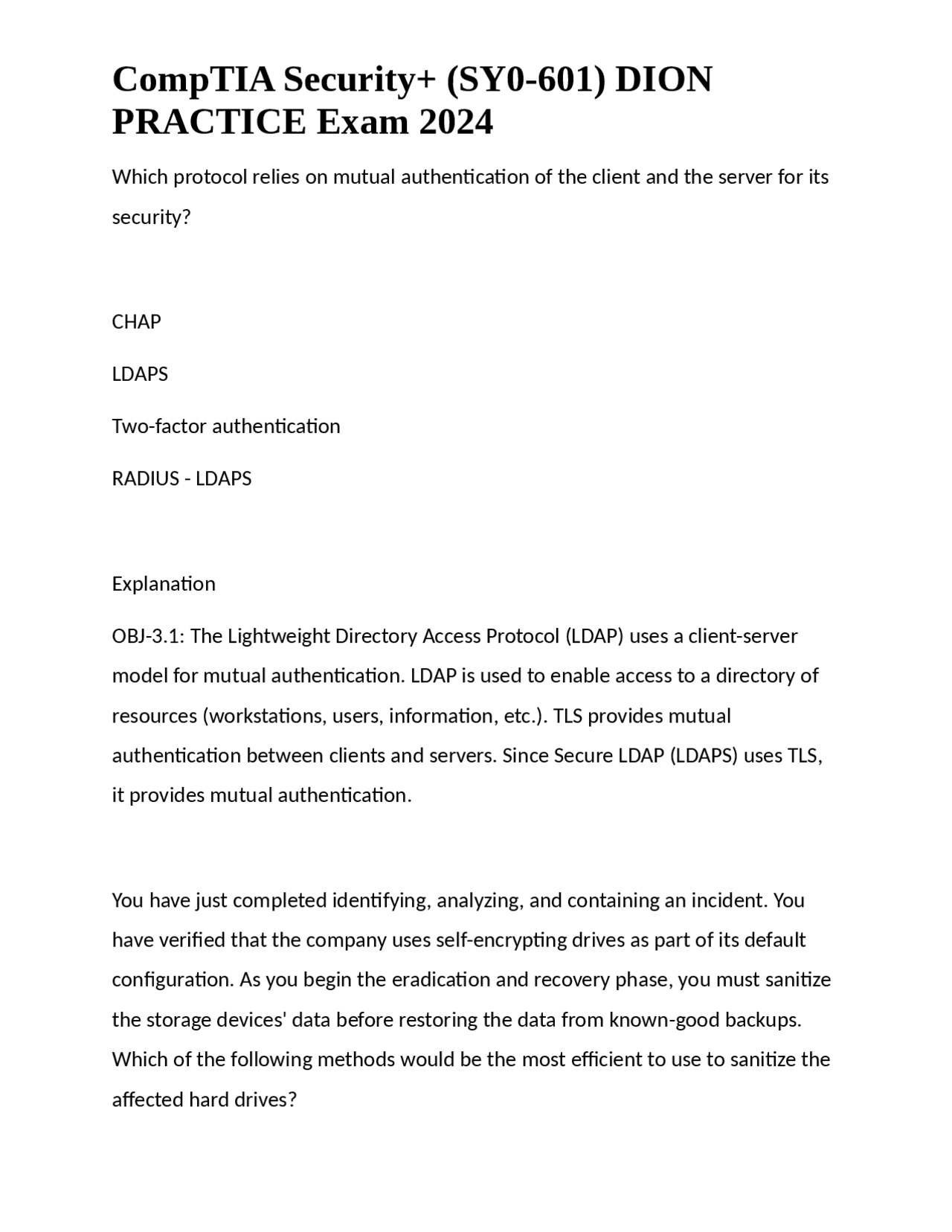 Jason Dion Security Practice Exams