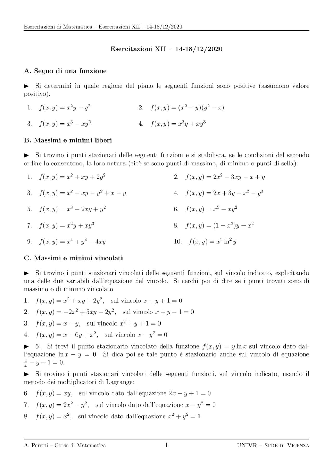 Esercitazione sullo studio completo di una funzione | Esercizi di ...