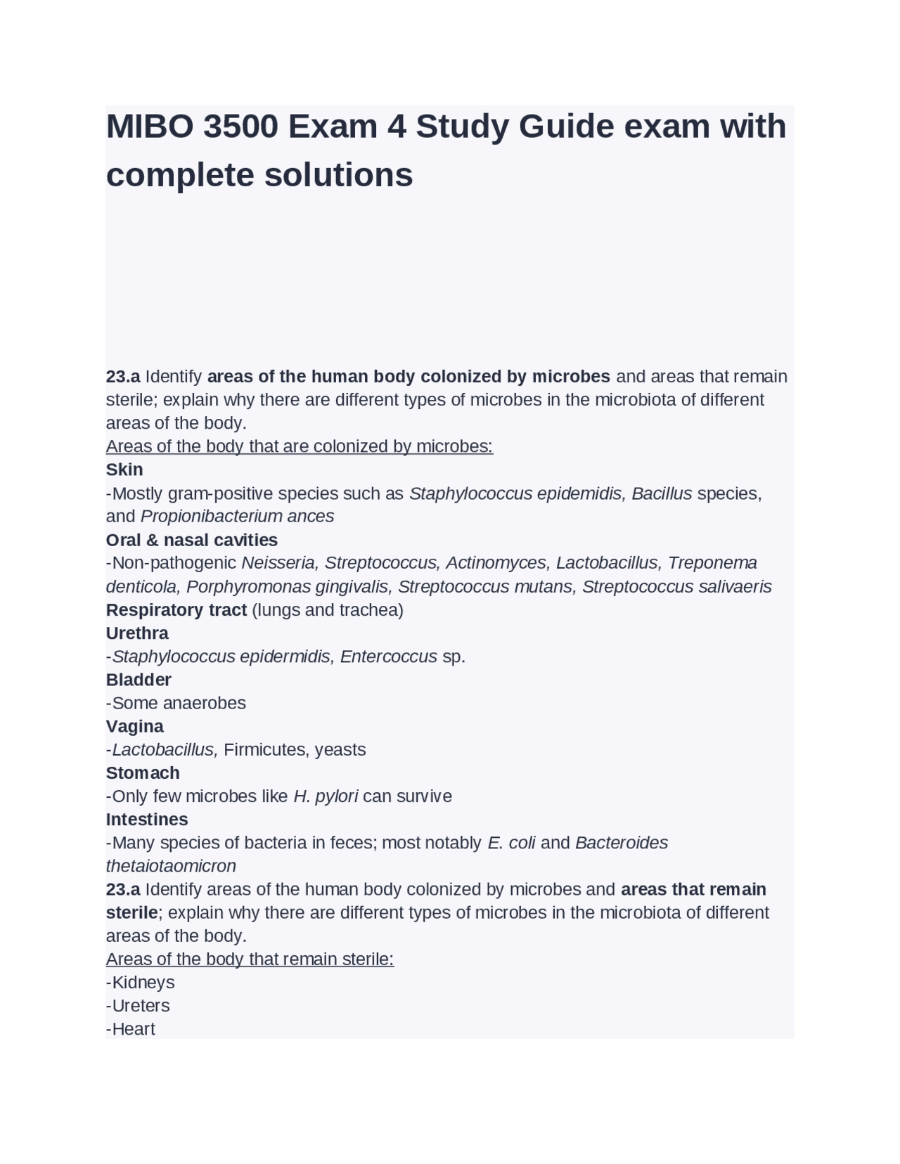Innate and Adaptive Immune Responses to Bacterial Pathogens | Exams ...