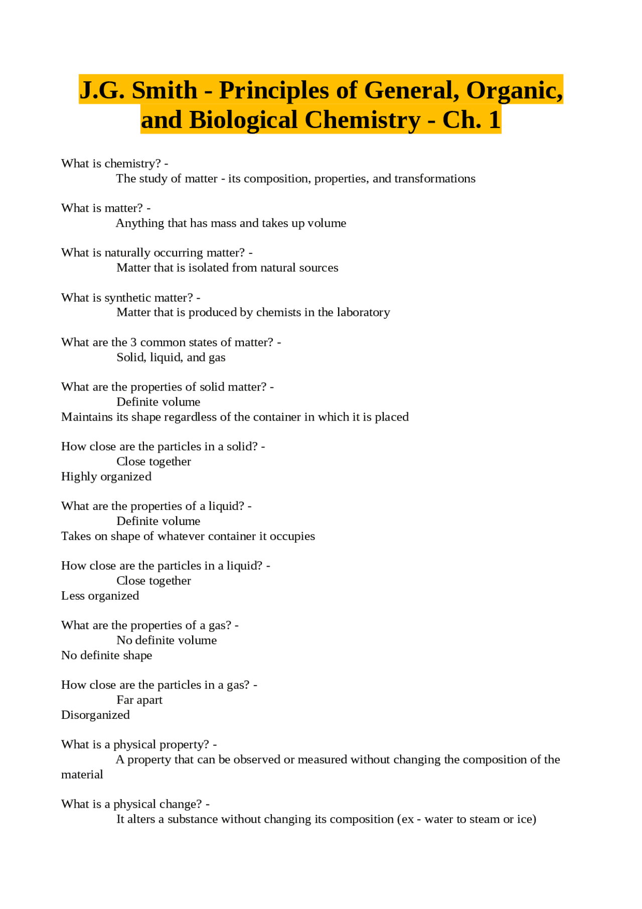 Principles of General, Organic, and Biological Chemistry | Exams ...