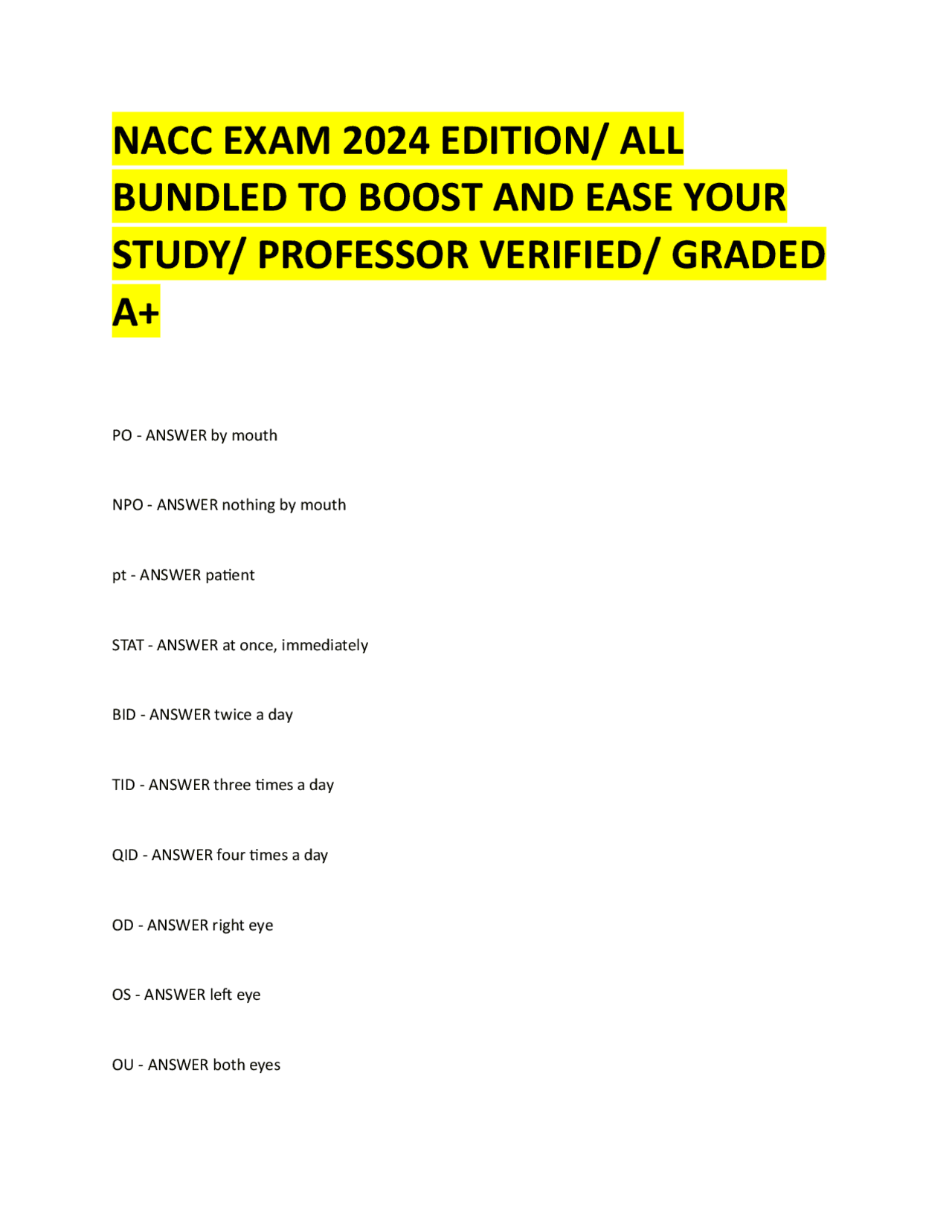 NACC EXAM 2024 EDITION/ ALL BUNDLED TO BOOST AND EASE YOUR STUDY ...
