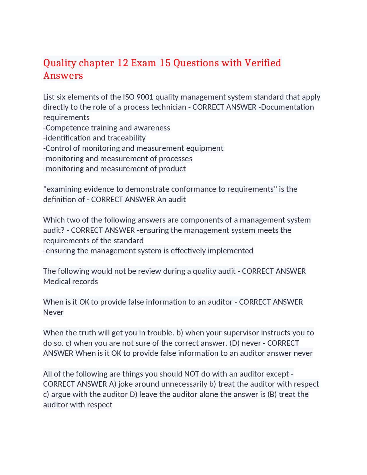 Laboratory Quality Management System Questions And Answers Pdf Free