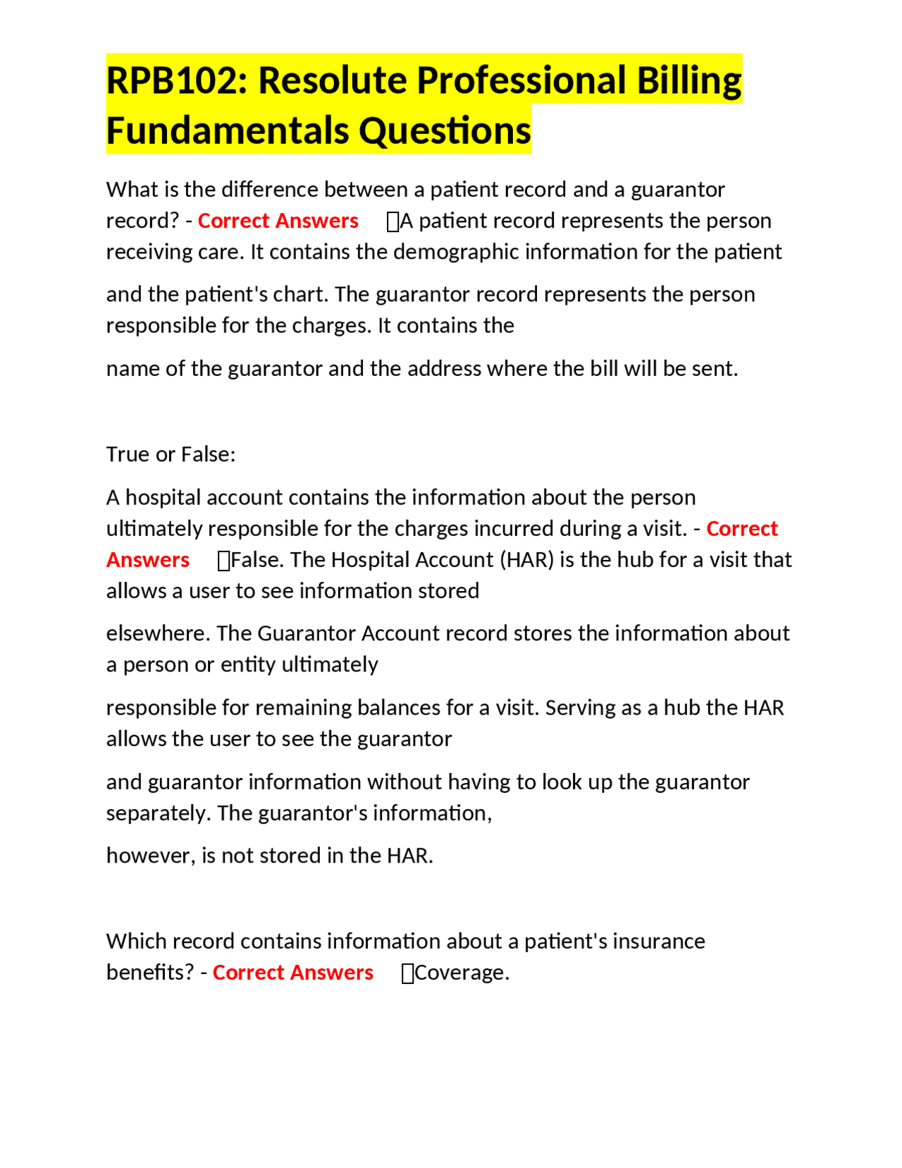 RPB102: Resolute Professional Billing Fundamentals Questions | Exams ...