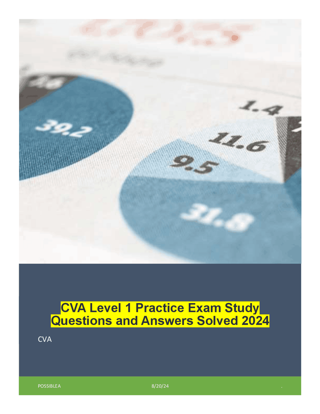 CVA Level 1 Practice Exam Study Questions and Answers Solved 2024 ...