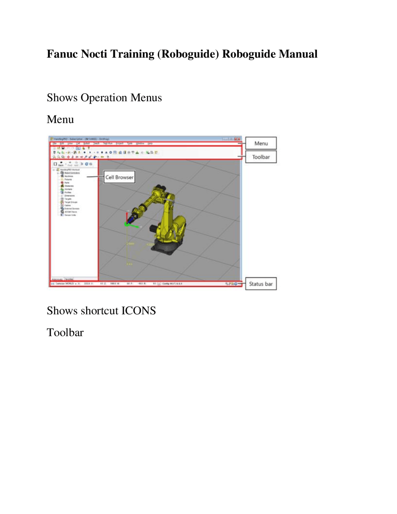 Fanuc Nocti Training (Roboguide) Roboguide Manual | Exams Robotics ...