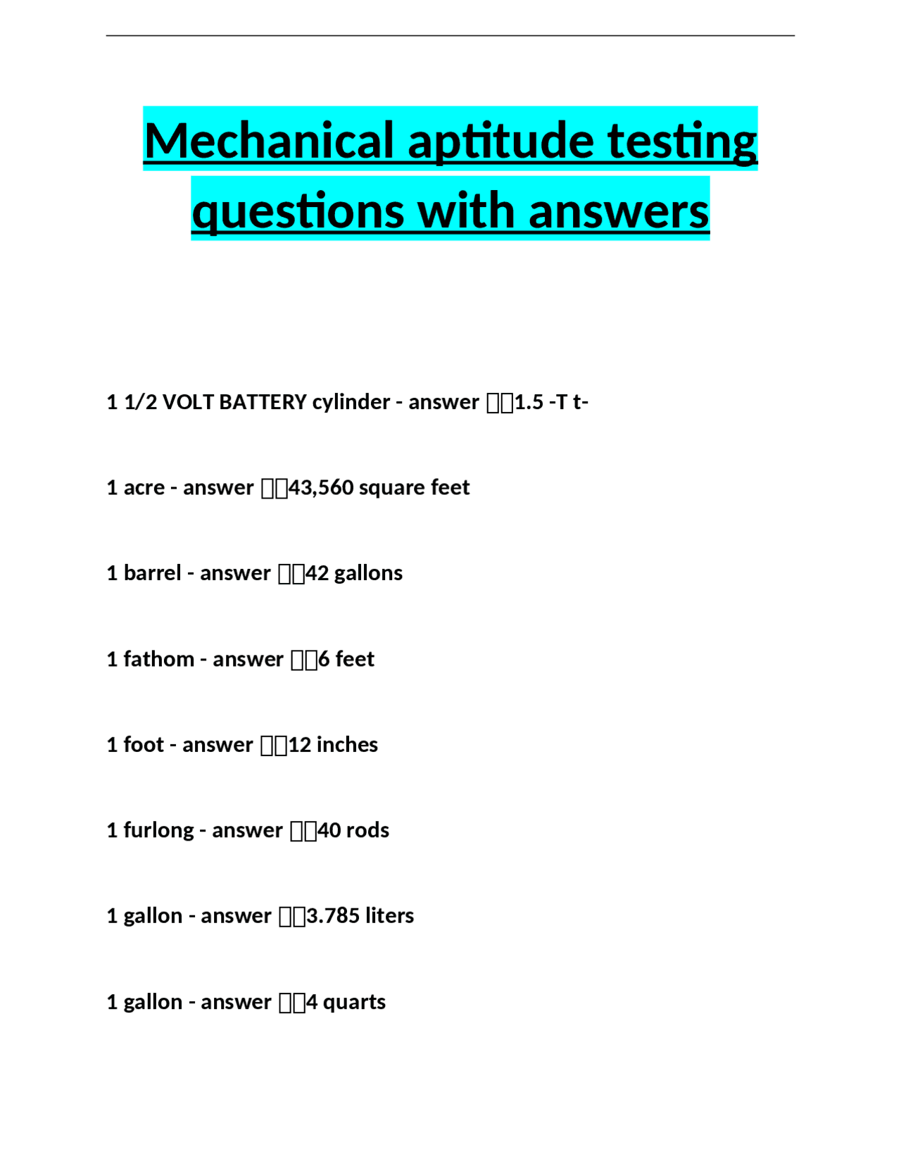 Mechanical aptitude testing questions with answers | Exams Nursing ...