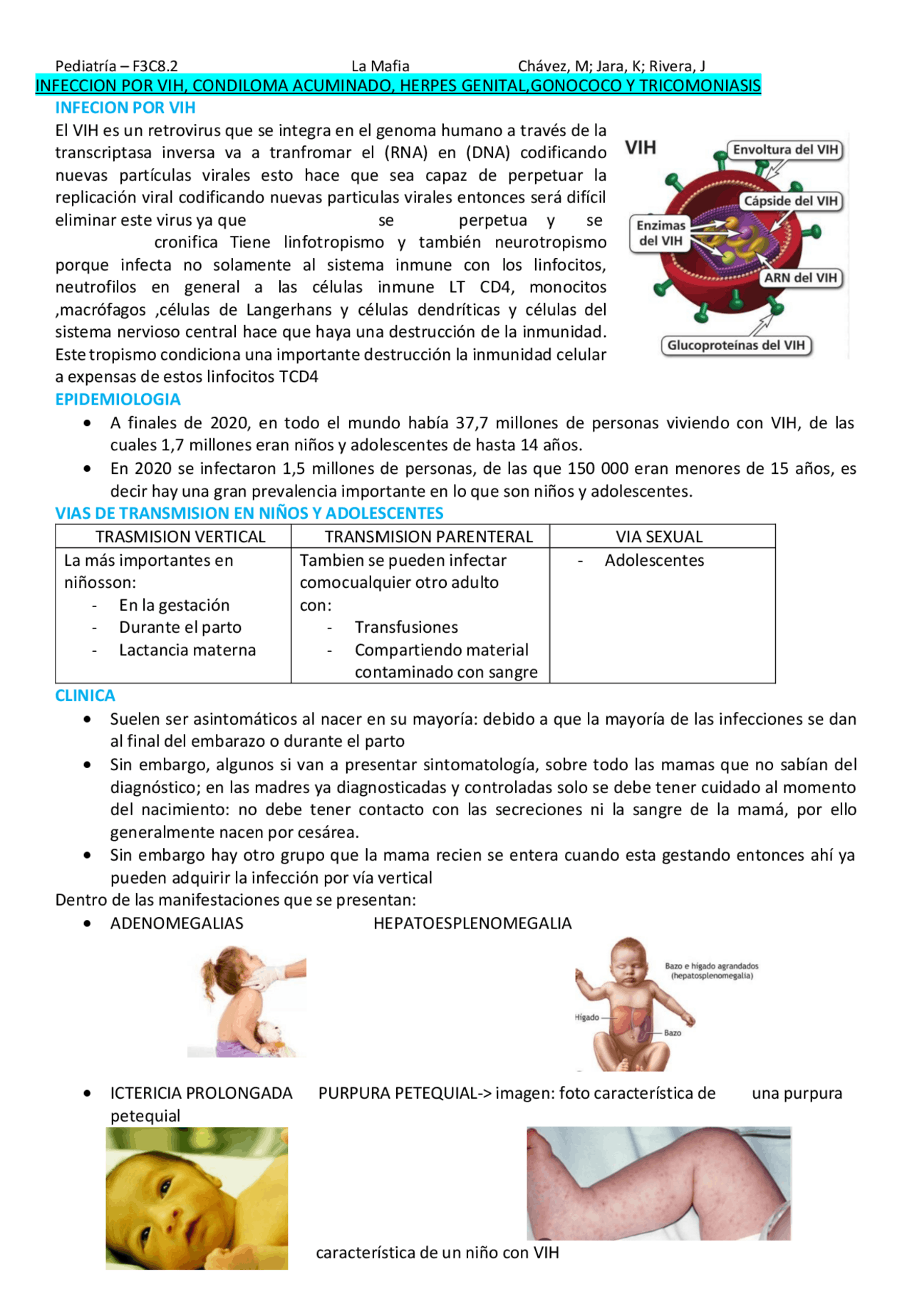 INFECCION POR VIH, CONDILOMA ACUMINADO, HERPES GENITAL, GONOCOCO Y ...