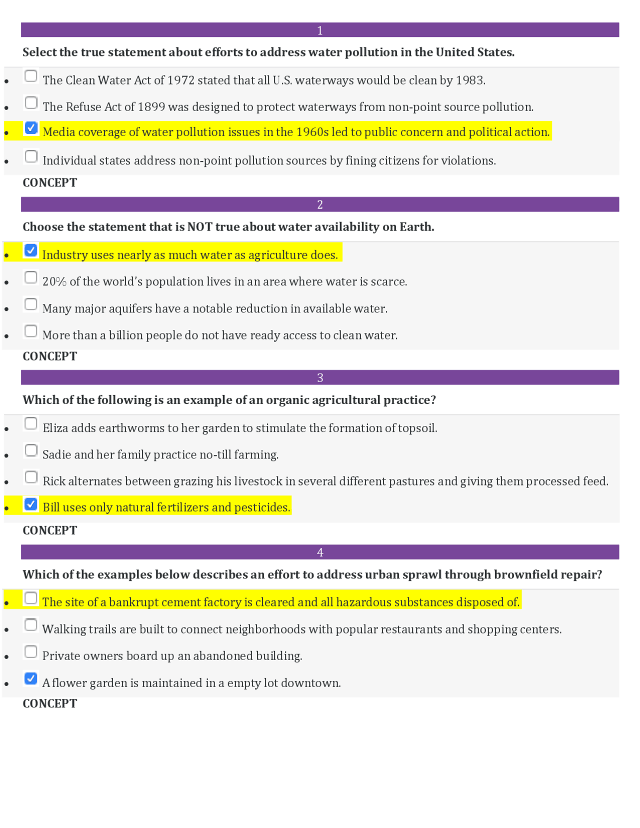 Environmental Science Unit 3 Milestone 3. | Exams Environmental Science ...