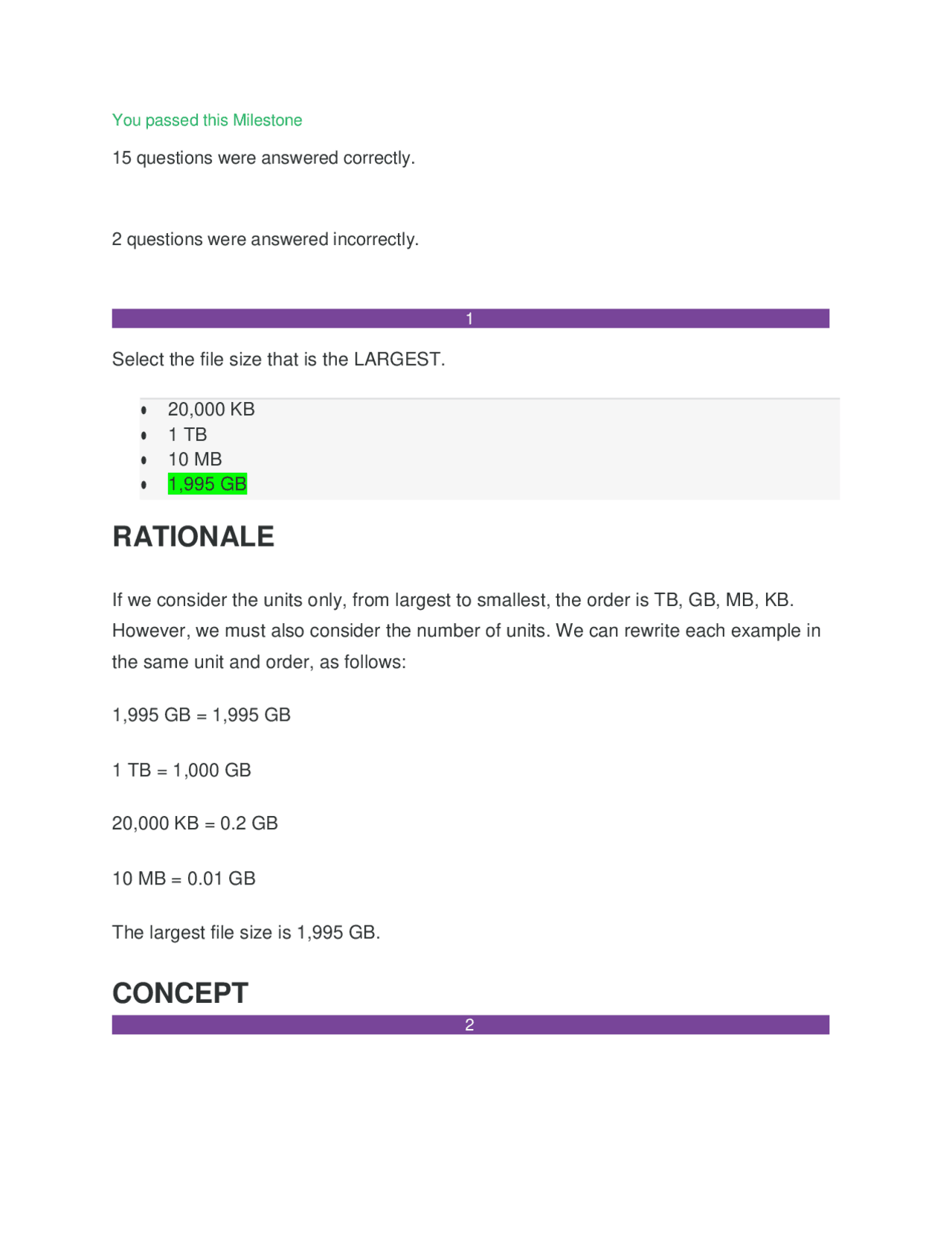 Information Technology Unit 1 Milestone | Exams Information Technology | Docsity