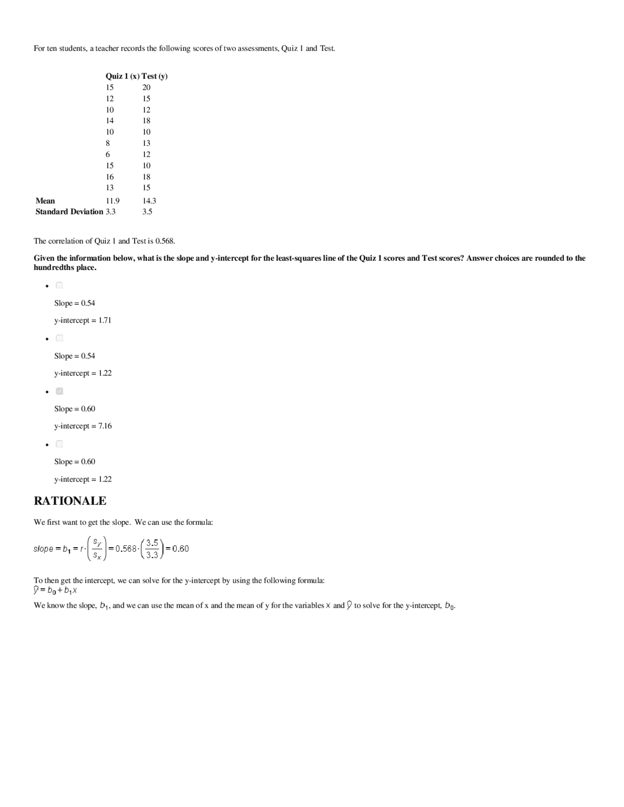Intro to Stats Unit 4 Milestone 4,. | Exams Statistics | Docsity
