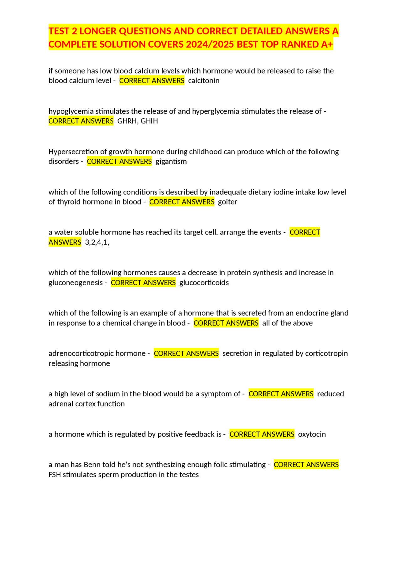TEST 2 LONGER QUESTIONS AND CORRECT DETAILED ANSWERS A COMPLETE ...