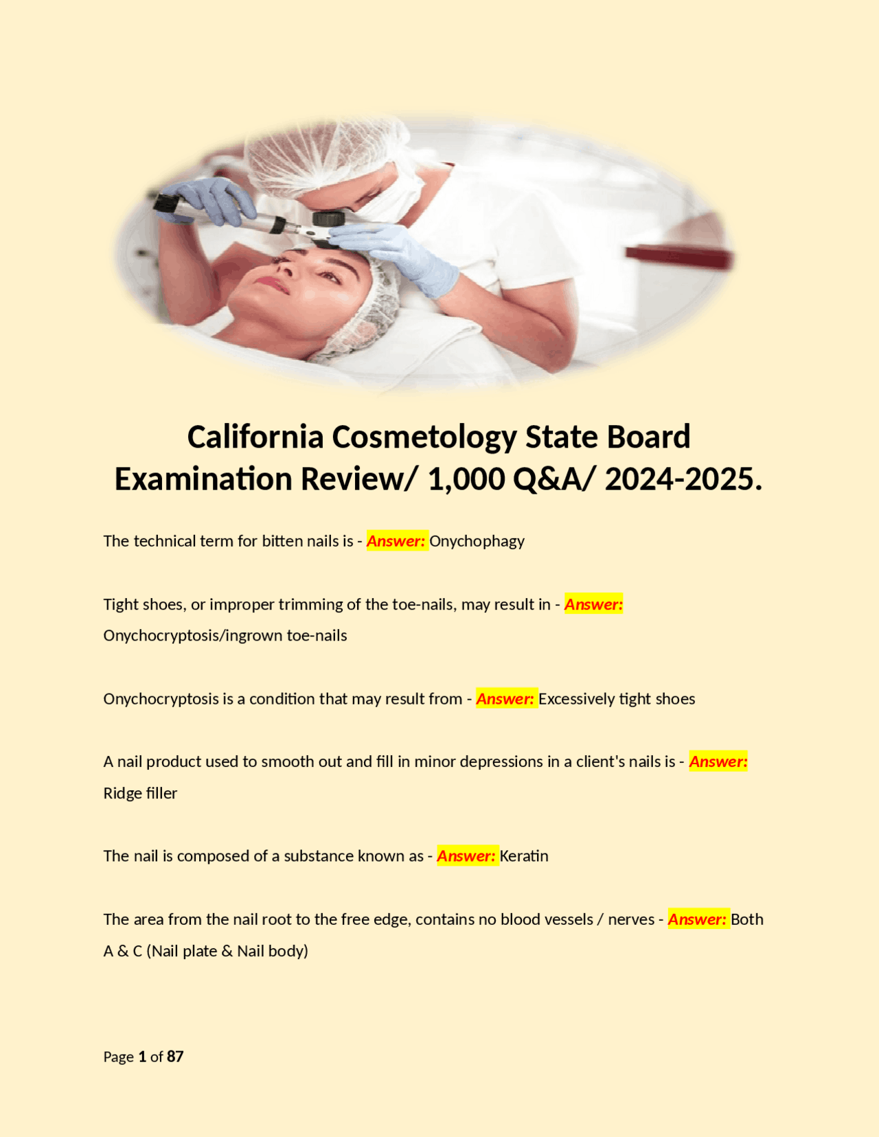 Hair Color and Relaxer Chemistry | Exams Cosmetology | Docsity