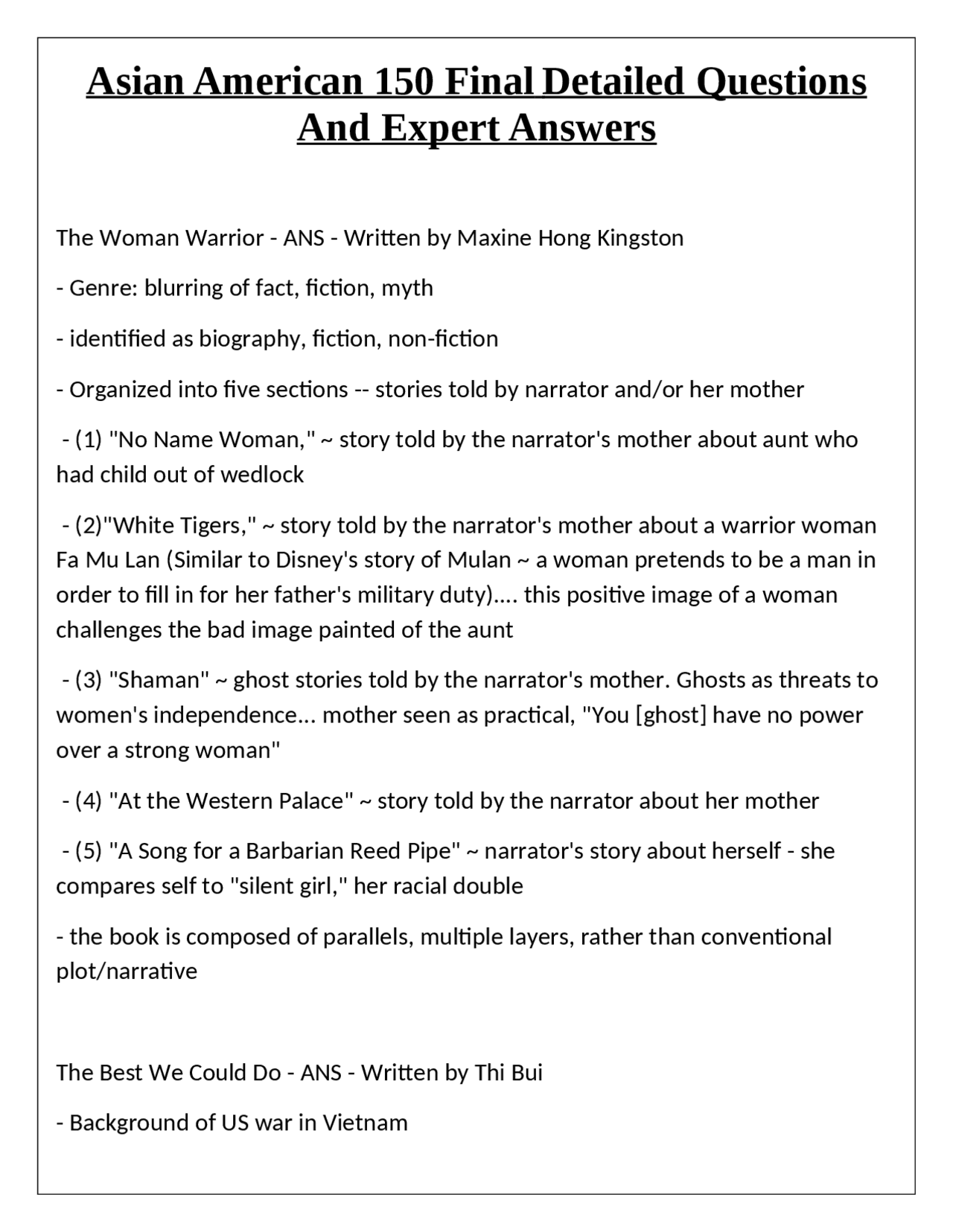 Exploring Asian American Literature and Film | Exams American Language ...