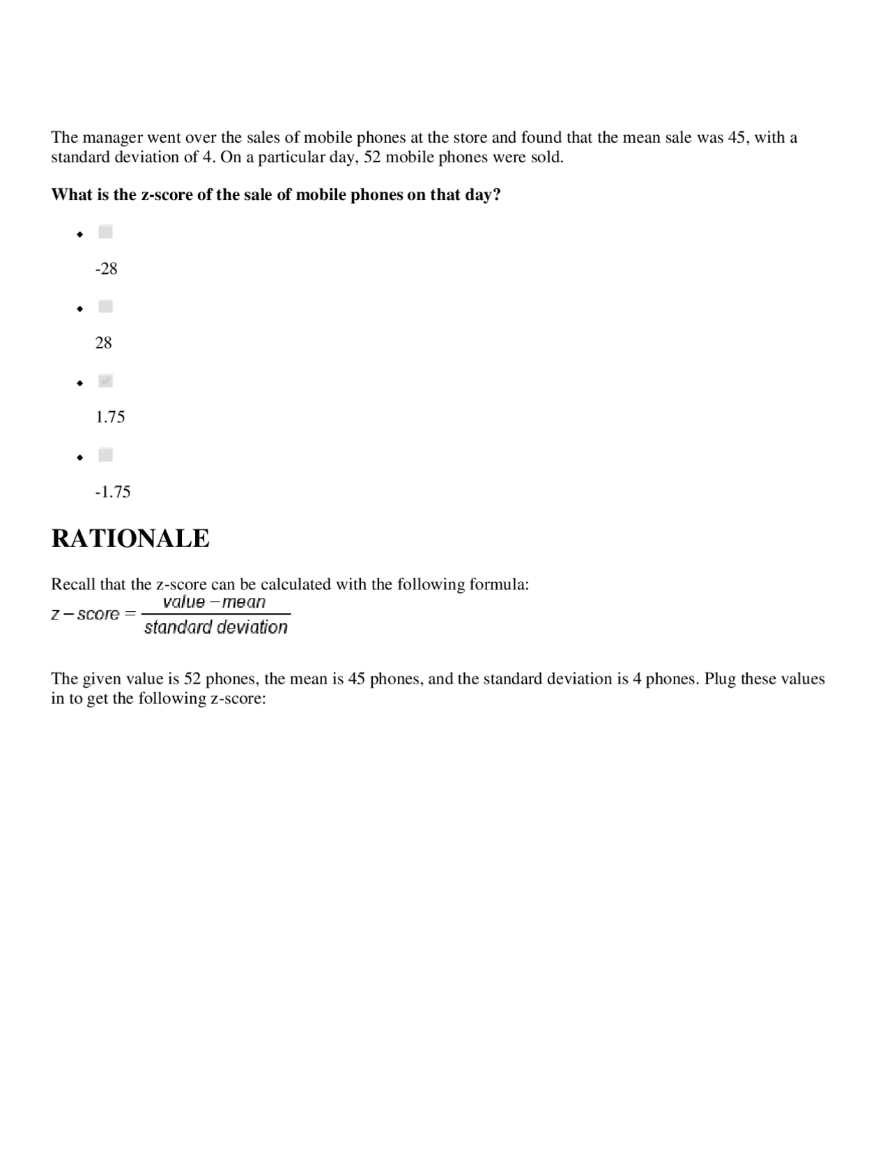 Statistics Unit 2 Milestone. | Exams Statistics | Docsity
