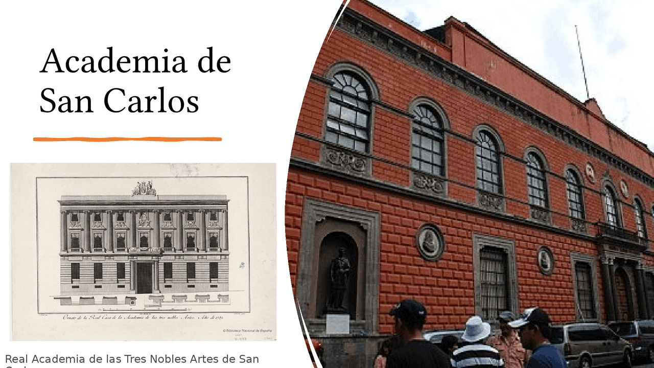 La Real Academia de San Carlos: Historia y Legado Artístico | Schemes and Mind Maps Design | Docsity