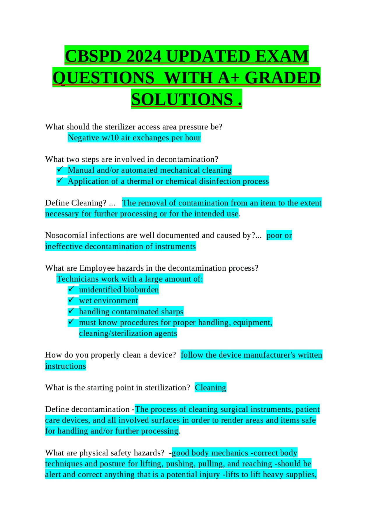CBSPD 2024 UPDATED EXAM QUESTIONS WITH A+ GRADED SOLUTIONS . | Exams ...
