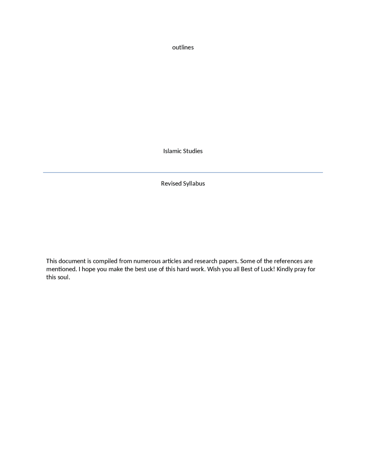 Islamic Studies comprehensive Notes easy to understand | Study notes ...