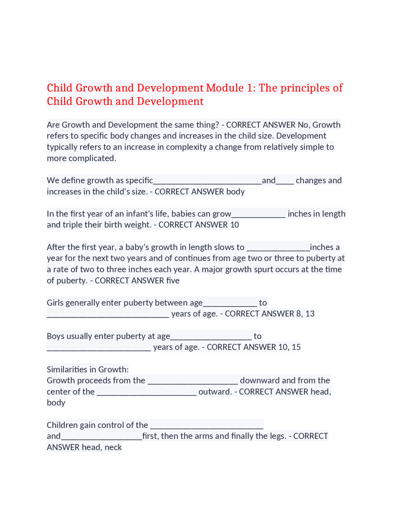 Child Growth and Development Module 1: The principles of Child Growth ...