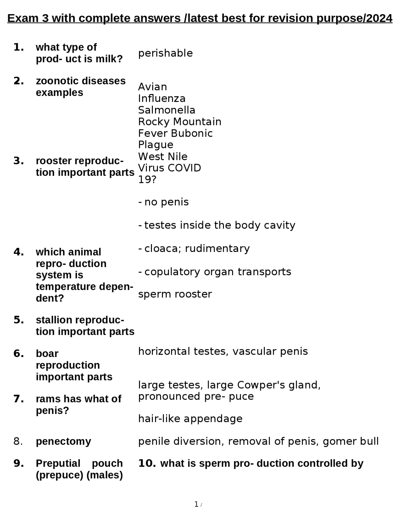Exam 3 with complete answers /latest best for revision purpose/2024 ...