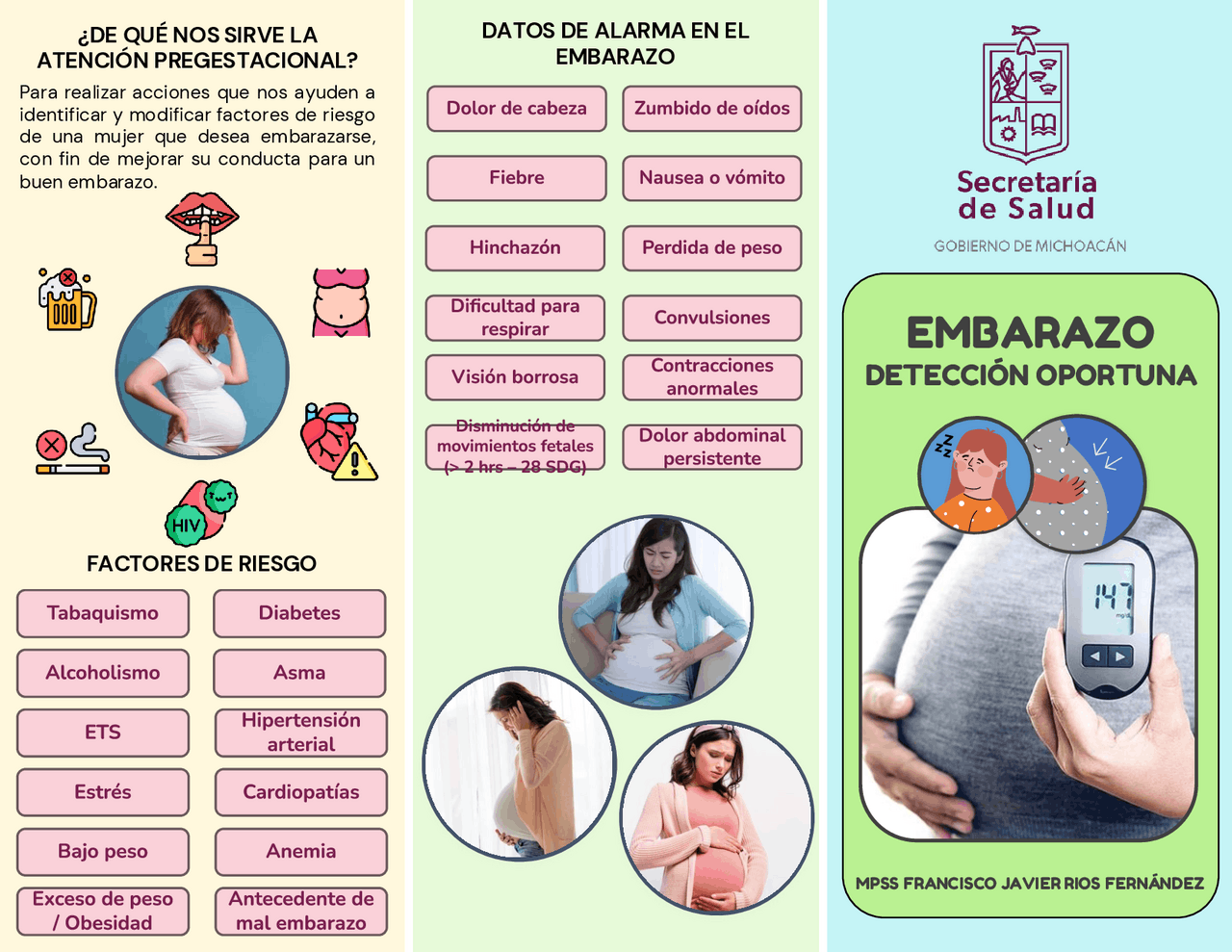 Folleto de detecciones en el embarazo | Guías, Proyectos, Investigaciones de Obstetricia | Docsity