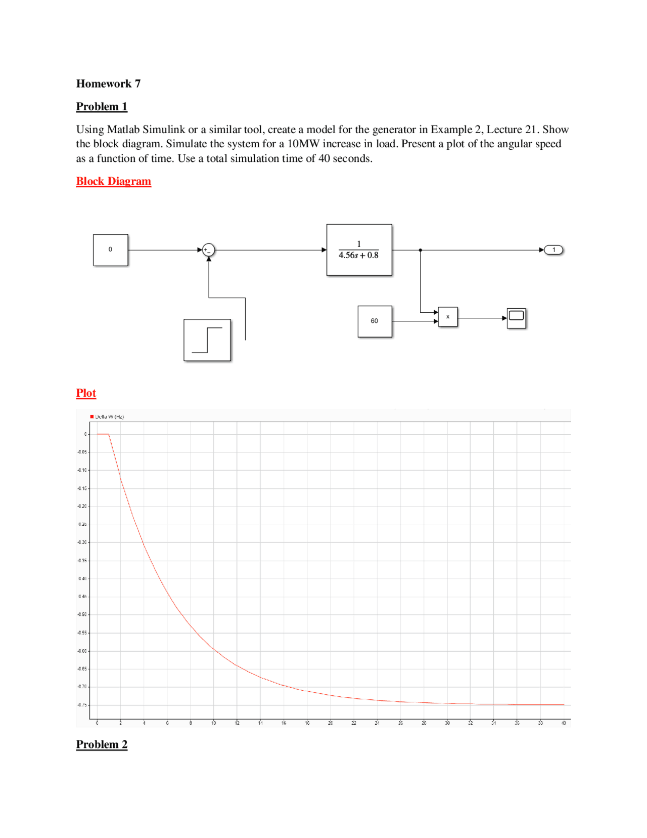 Generator Modeling, Interconnected Control Areas, and Power Flow ...