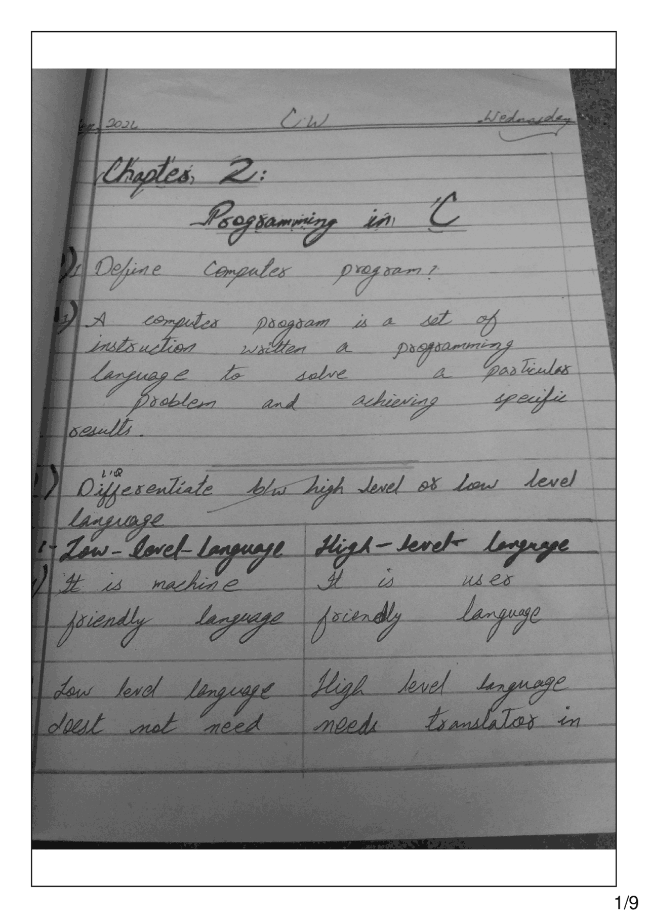 Computer science notes | Study notes Computer science | Docsity